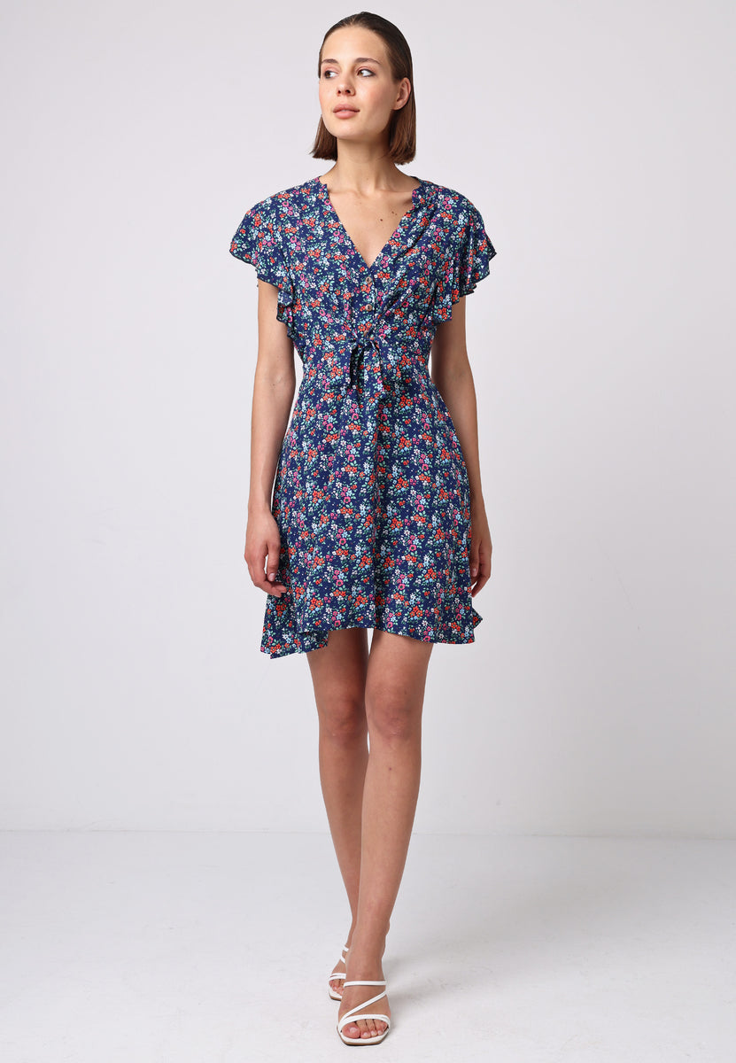 Angel Eye Plum Flutter Sleeve Mini Dress – Paramount DaySpa Salon Boutique