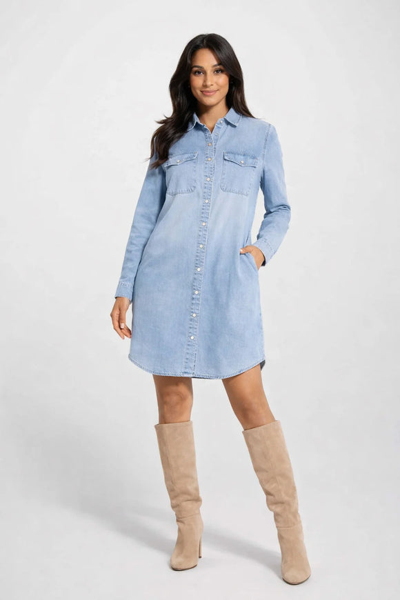 Lois Denim Shirt Dress – Paramount DaySpa Salon Boutique