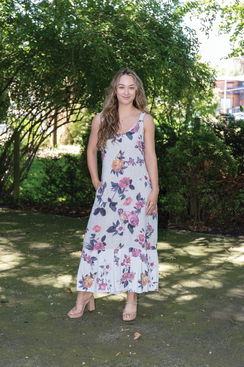 Sorella Floral Linen Dress – Paramount DaySpa Salon Boutique