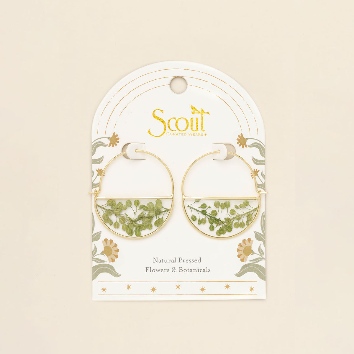 Scout Pressed Flower Hoops - 6 options – Paramount DaySpa Salon Boutique